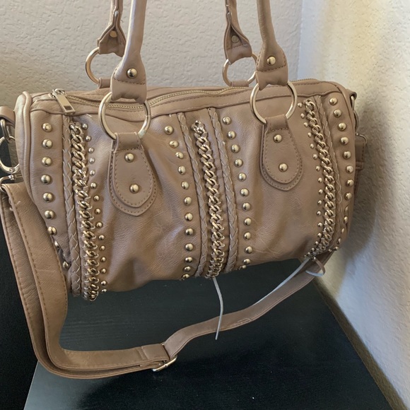 MMS Design Studio | Bags | Brown And Gold Studded Purse By Mms | Poshmark